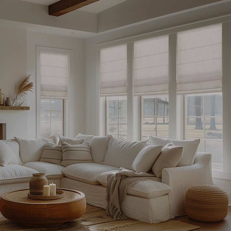 Custom Roman Shades - Custom Window Shades - Curtarra