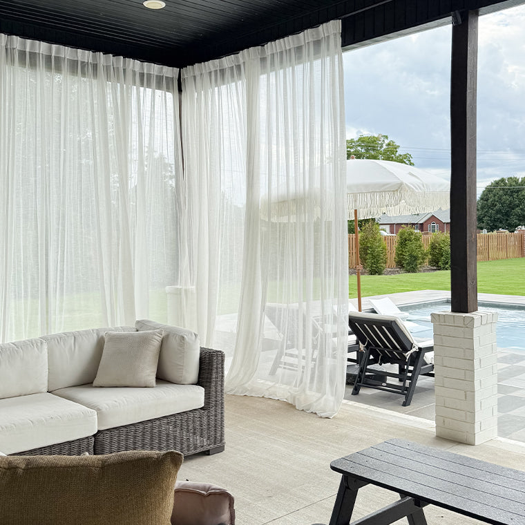Custom Outdoor Curtains & Drapes - Curtarra