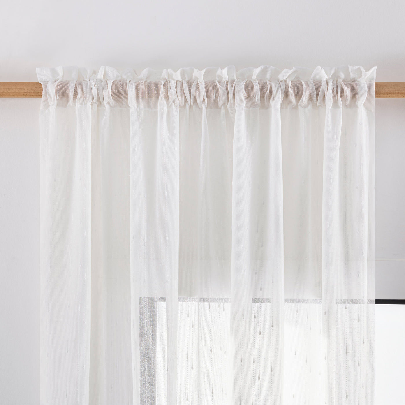 Rebecca Regentropfen-Textur Transparente Vorhänge – Curtarra