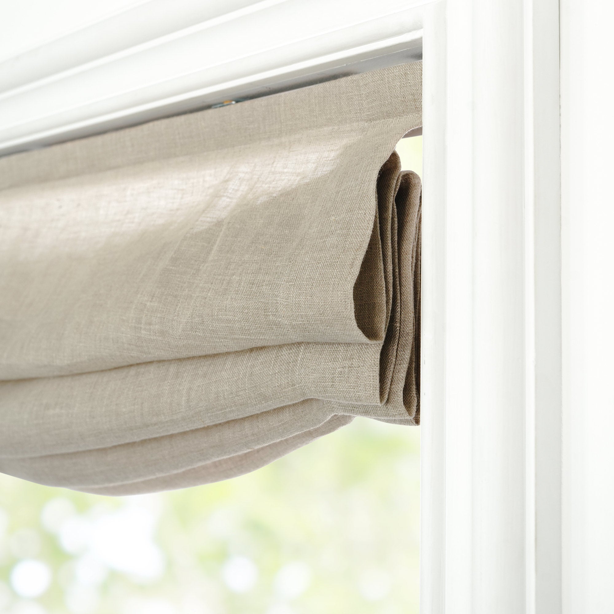 Hazel Belgian Linen Relaxed Roman Shades – Curtarra
